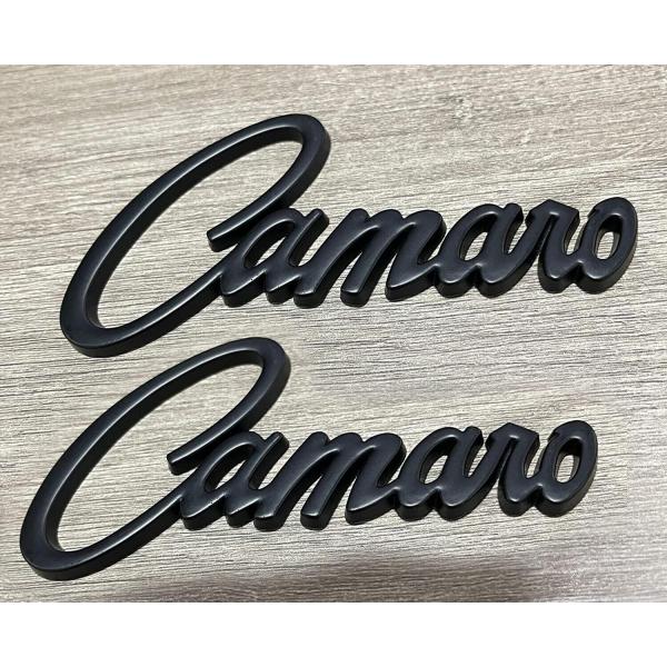商品名:  2Pcs Camaro Emblems 3D Metal Car Badge Sticker Letter Nameplate Replacement for Camaro SS ZL1 Z28 (Black)ブランド: Gen...