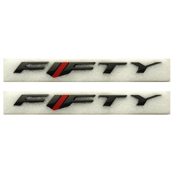 商品名: Fifty Fender エンブレム 車用バッジ ネームプレート 交換用 2個 2017-2018 カマロ 第6世代 GM 84336885用 (ブラック) 2Pcs Fifty Fender Emblems Car Badge ...