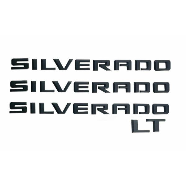 商品名:  4Pcs Set 2019-2023 Silverado LT Emblem 3D Letters Fender Door &amp; Rear Tailgate Trunk Tailgate Badges Nameplate ...