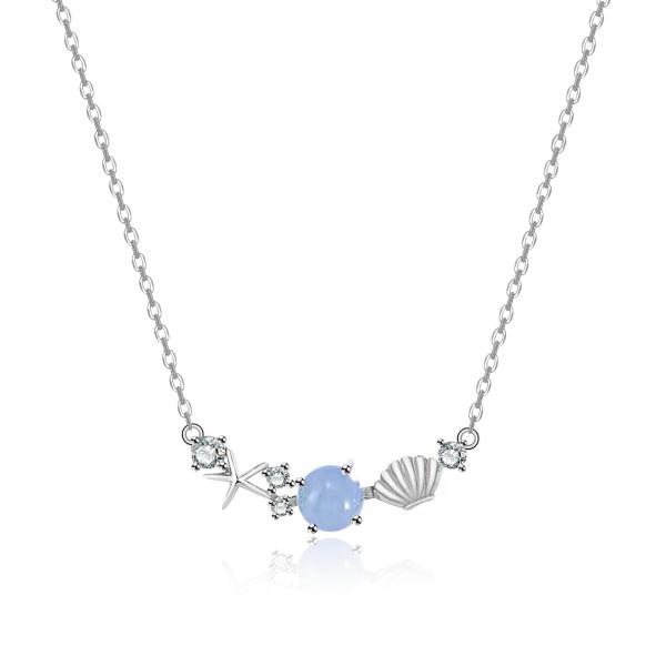 商品名: Helzel 925スターリングシルバー アングルウィング/プリンセススタイル/オーシャンネックレス ヒトデシェルペンダント ムーンストーンジュエリーギフト レディース ガールズ, スターリングシルバー, 宝石なし Helzel ...