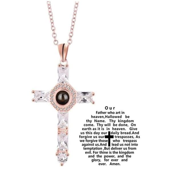 商品名:  GOTOTOP Faith Cross Necklace for Women Women Girls, Gold Silver Cross Pendant Scriptures Necklace Crystal Necklace...