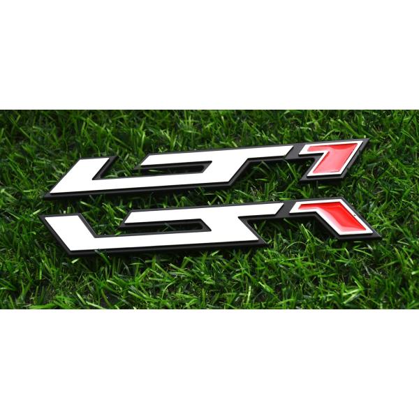 商品名:  Pair New LT1 Emblems 3D Badge Left and Right Engine Hood Badge Decal Replacement for Corvette C4 C7 ZR1 (Chrome Re...