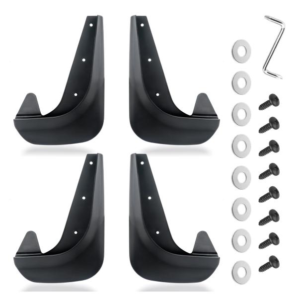 商品名: 車用マッドフラップ スプラッシュガード トリム可能なマッドガード トラック用ユニバーサルマッドフラップ フロント&amp;リアホイール保護 自動車外装アクセサリー 4個 4PCS Car Mud Flaps,Splash Guar...