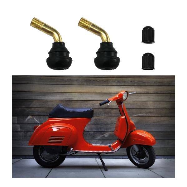 商品名: Ziciner PVR40 バルブステム ベント 135度角度 スナップインチューブレスタイヤバルブステム 真鍮ステム ゴムベース ユニバーサルタイヤリム オートバイ スクーター ATV用 2個 Ziciner 2 PCS PVR...