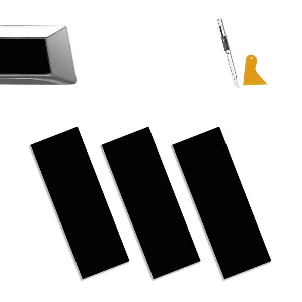 商品名:  3PCS DIY Carbon Fiber Decals Emblem Kit, with Spatula and Cutter, Compatible with Chevy, Size 11.8" x 3.93" Matte ...