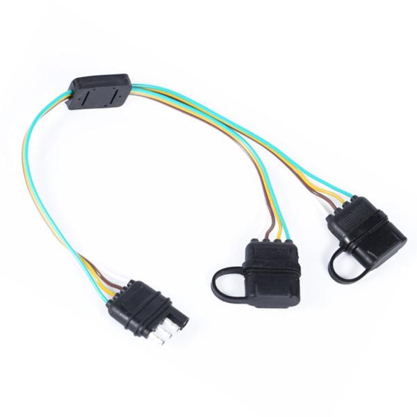 商品名:  Hawyet 1 PC Car 4 Pin Flat Plug Wiring Harness Terminal Line, One-to-Two Car Plug Line Lamp Power Adapter, Power S...