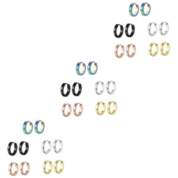 商品名:  Abaodam 15 Pcs Curved Earrings Curved Stud Earrings Round Earrings Titanium Steel Stud Earrings Post Earrings for ...