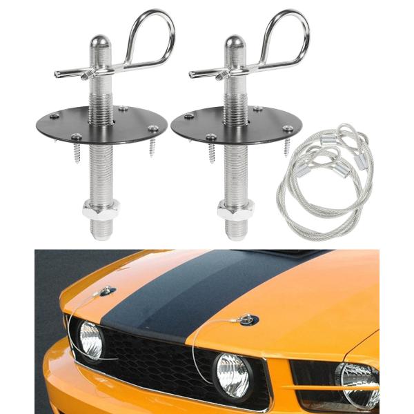 商品名:  RACOONA Hood Pins,Hood Pin Kit,Hood Lock Hood Pins Kit for Car,Car Accessories Stainless Steel Engine Hood Pin Pla...