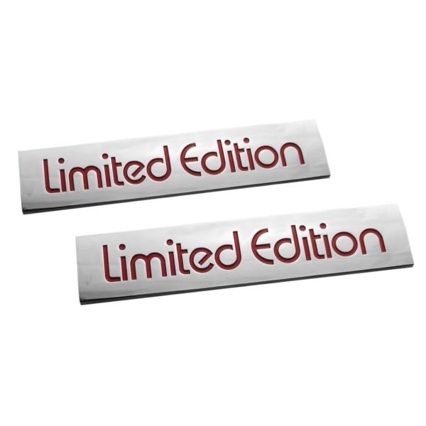 商品名:  2PCS Chrome Metal Limited Edition Logo Car Badge 3D Premium Car Rear Trunk Sticker Side Decal (red Silver)ブランド: MI...