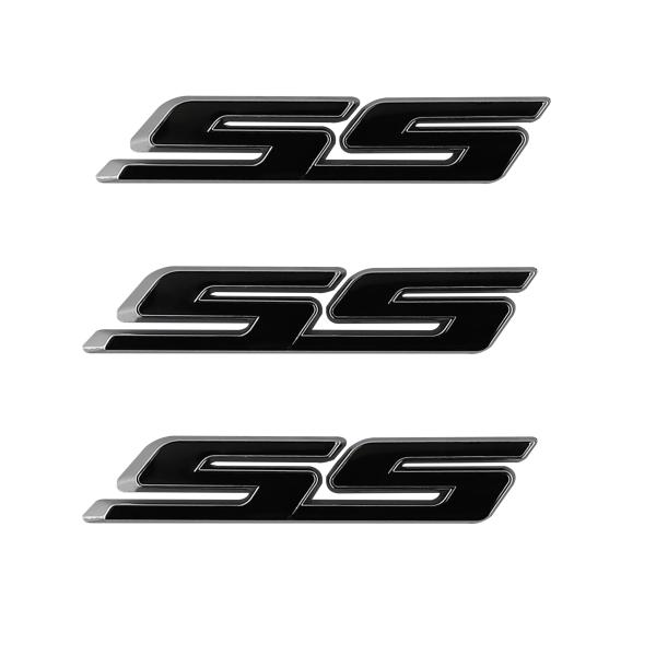 商品名:  3pcs SS Emblems Car Sticker Universal Fit for All Car Side Rear Front Trunk (Black Silver)ブランド: UPAUTO高さ: 0.762cm横...