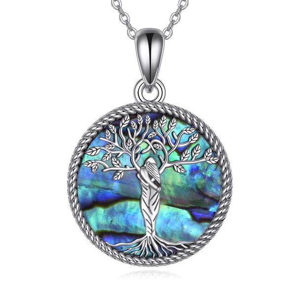 商品名:  YAFEINI Tree of Life Necklace for Women Sterling Silver Abalone Shell Tree of Life Pendant Jewelry for Girls Wife ...