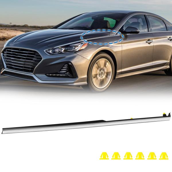 商品名:  Genful Front Left Driver Side Fender Chrome Molding Trim Fit for 2015-2017 Hyundai Sonata 15 16 17 Sonataブランド: Gen...