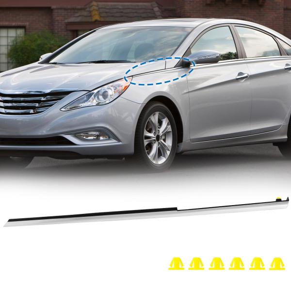 商品名: Genful フロント左運転席側フェンダー クロームモールディングトリム 2011 2012 2013 2014 ヒュンダイ ソナタ 11 12 13 14 フェンダーガーニッシュモールディングトリム Genful Front L...