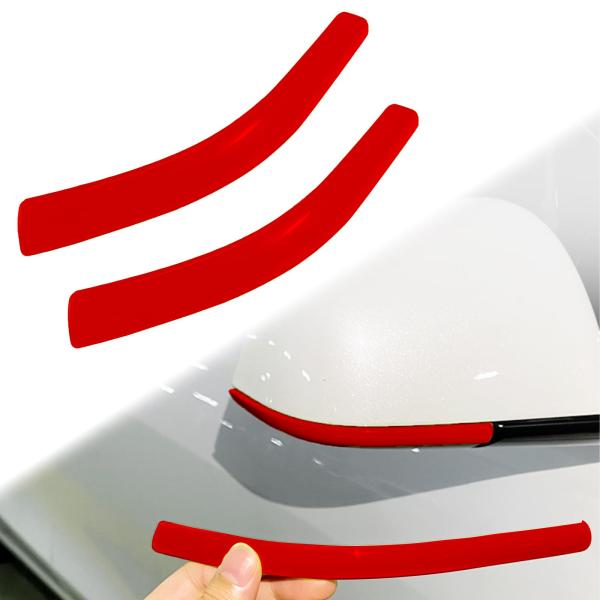 商品名: YJMOTOR Fit Ttesl Model 3 サイドミラートリムストリップ 2017-2023モデル3に対応 保護サイドミラートリムカバー ABS 外装アクセサリー (レッド) YJMOTOR Fit Ttesl Model...