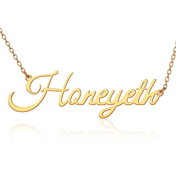 商品名:  Drosemin Personalized Name Necklace Custom- Designed Name Necklace 18K Gold Plated Nameplate for Women Girls Jewel...