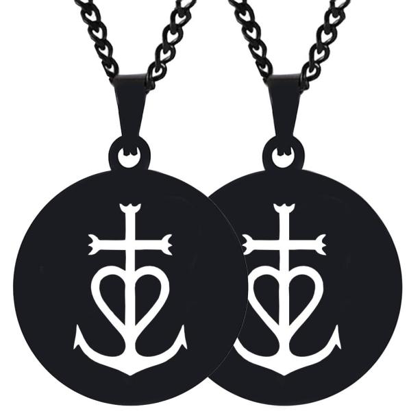 商品名:  ZOVIVI 2PCS Faith Hope Charity Anchor Heart Stainless Steel Cross of Camargue Gardians Pendant Necklace Chainブランド:...