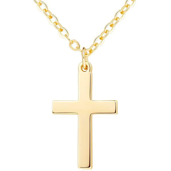 商品名: COSSA 14Kゴールドクロスネックレス レディース ゴールド 14Kゴールドネックレス 十字架 上品な小さな十字架ペンダントネックレス 信仰と愛, 14K, 宝石なし Cossa 14K Gold Cross Necklace...