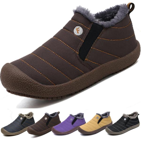 商品名:  Men's Waterproof Warm Plush Lined Outdoor Snow Ankle Boots, Anti-Slip Slip-On Lightweight Winter Shoes, Winter Boo...