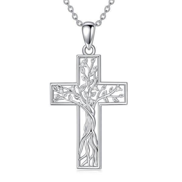 商品名: LWXIE ダイヤモンドツリーオブライフネックレス レディース スターリングシルバー ファミリーツリーオブライフペンダント 母の日/記念日/誕生日/クリスマスツリー/ジュエリーギフト, スターリングシルバー, ダイヤモンド LWX...