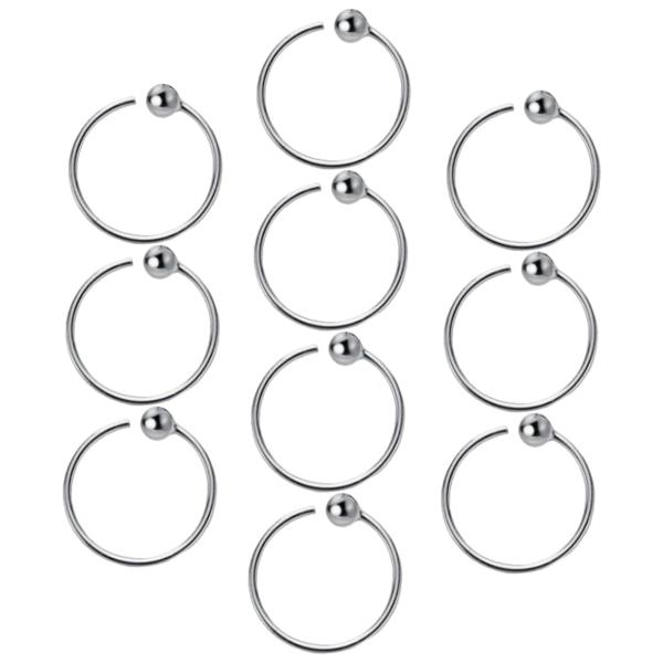 商品名:  PACKOVE 10pcs Cartilage Hoop Ear Accessory Septum Hoop Hoops for Cartilage Piercing Ear Jewelry Silver Man Set Rin...