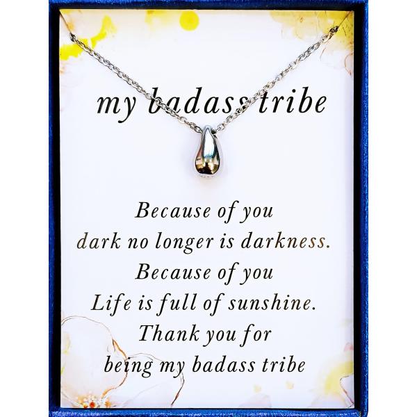 商品名: WEFRIN Thank You for Being My Badass Tribe ネックレス レディース ガールズ 友情ネックレス Best Friends to My Badass Tribe ジュエリー 新学期卒業 クリス...
