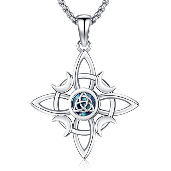 商品名: DRINSPER Witches Knotネックレス スターリングシルバー Nudo De Bruja Plata 925 オリジナルペンダントジュエリー 女性用, スターリングシルバー, 宝石なし DRINSPER Witche...