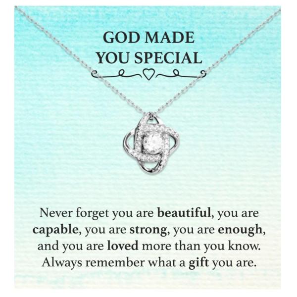 商品名:  Gifts for Women and Girls, God Made You Special Sterling Silver Necklace for Women, Daughter, Granddaughter, Niece...