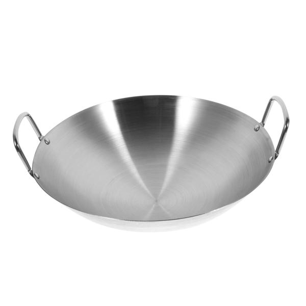 商品名:  FUNOMOCYA Stainless Steel Wok Chinese Traditional Wok Nonstick Chinese Wok Pot with Handles Woks &amp; Stir-fry Pa...