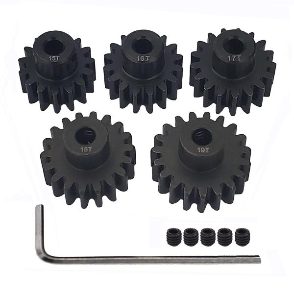 商品名: AMOGOT メタルスチール 32P ピニオンギア 3.175mm シャフト 15T 16T 17T 18T 19T 六角キー付き RCブラシレスブラシモーターRCカーアップグレードパートB AMOGOT Metal Steel ...