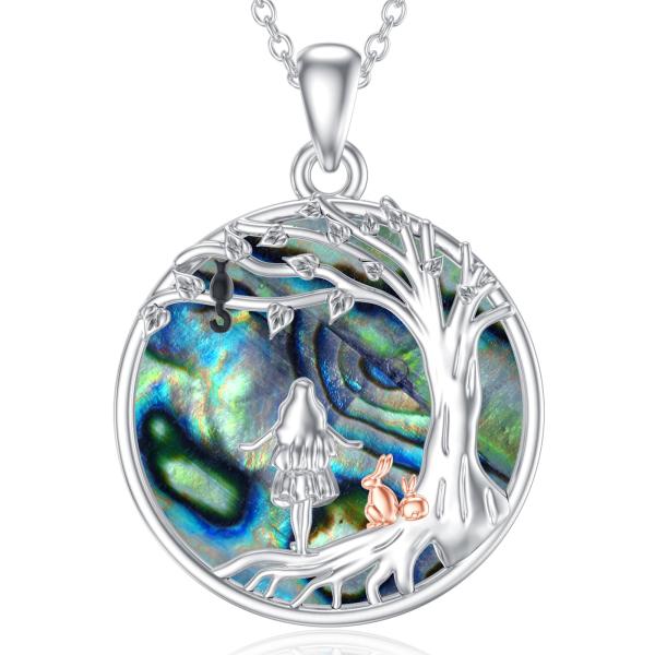 商品名:  Dorunmo Girl Necklace Cat Necklace Sterling Silver Tree of Life Necklace Cat Necklace for Women Cat Necklaces for ...