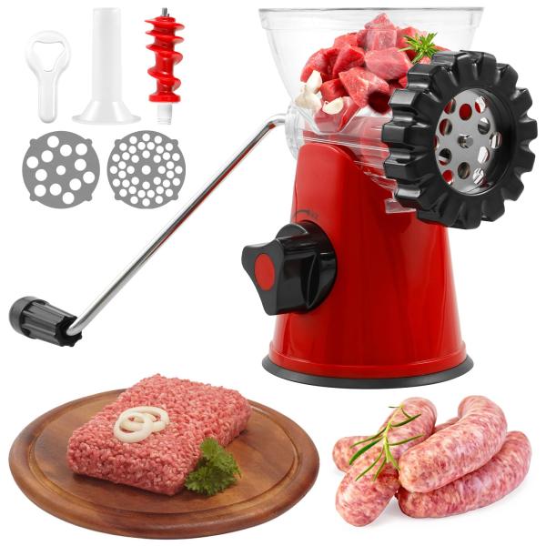 商品名:  Manual Meat Grinder, Heavy Duty Meat Mincer Sausage Stuffer with Sausage maker tube, Meat Processor Grinding Machi...