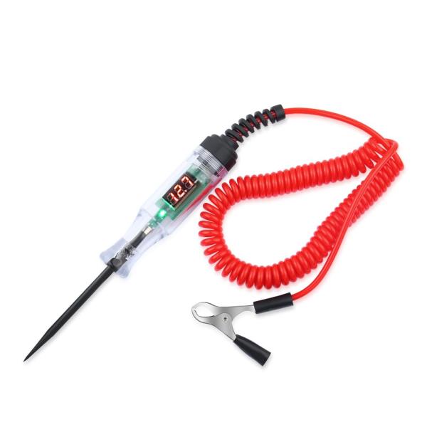 商品名:  Car Voltage Tester Pen with Alligator Clip,DC 3-48V Test Light Pen Digital LED Circuit Tester with Prolong Spring ...