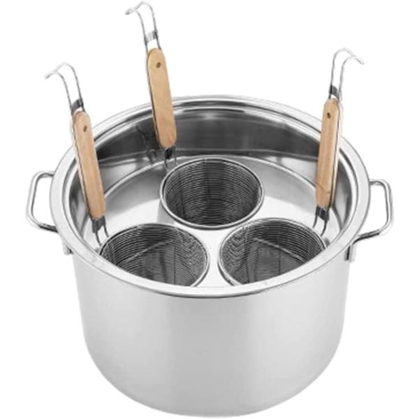 商品名:  Pasta Pots Pasta Cooker Insert Cookware, 3/4/5 Holes Pasta Pot With Insert Strainer Basket, Stock Pot With Lid, Pa...