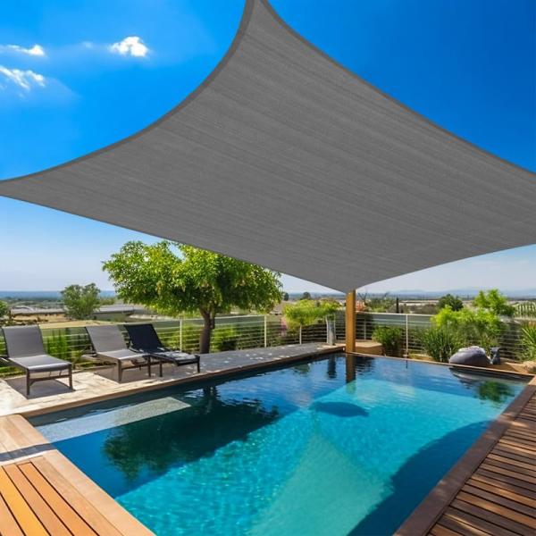 商品名: Amagenix 8フィートx10フィート ダークグレー サンシェード セイルキャノピー 商用グレード パティオ ガーデン 裏庭用 高耐久 Amagenix Sun Shade Sails Canopy, 8' X 10' Dar...