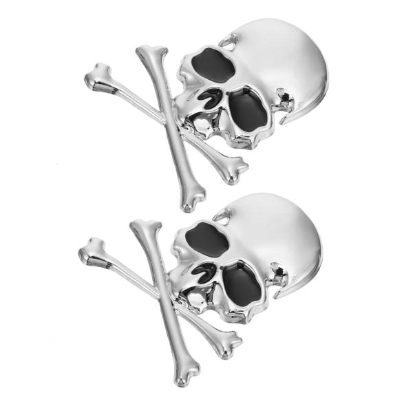 商品名:  Totority 2pcs Car Stickers Car Metal Skull Sticker Car Emblems and Badges Motorcycle Sticker Metal Auto Skull Badg...