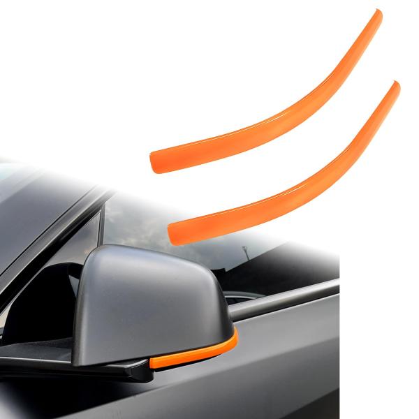 商品名: YJMOTOR Fit Ttesl Model Y サイドミラートリムストリップ モデルY 2017-2023 プロテクトサイドミラートリムカバー ABS 外装アクセサリー (オレンジ) YJMOTOR Fit Ttesl Mod...