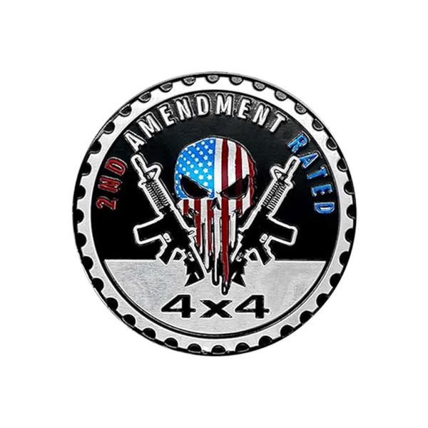 商品名:  2ND Amendment Badge Rated Car Emblem, 4 x 4 3D Metal Car Badge Decals Stickers Round Emblem Decals, Car Exterior E...