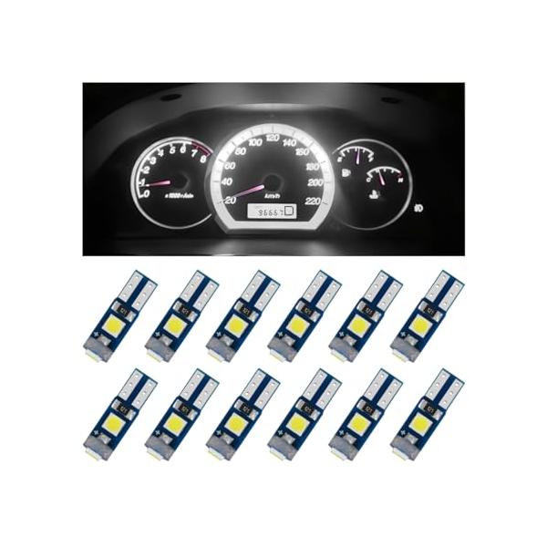 商品名:  Osilly 12PCS 12V Car T5 LED Bulbs, 6000K Auto Interior Bulb Error Free, Vehicle Dashboard Dash Instrument Panel Ga...