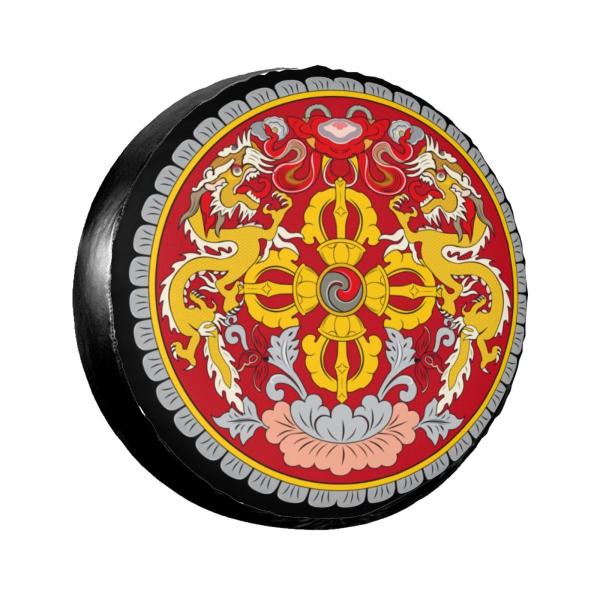 商品名:  Emblem of Bhutan Tire Covers Universal Spare Tire Cover for Cars Tire Protectorsブランド: DIMAZ商品サイズ: 15 inch高さ: 4.292...