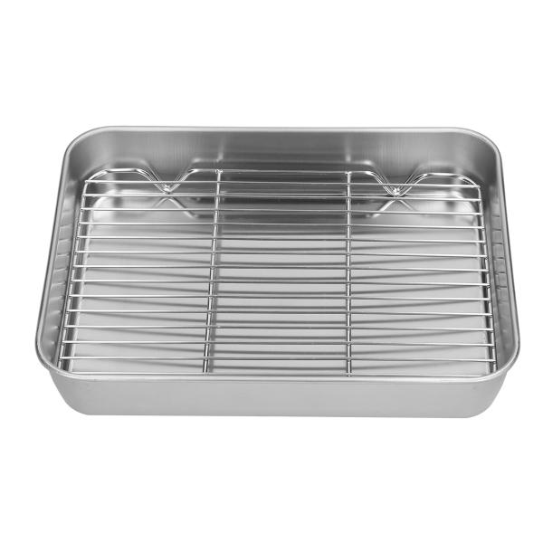 商品名:  Gavigain Stainless Steel Roaster with Rack,Roasting Pan and Rack Set Easy Cleaned Rectangular Roaster tools for Co...