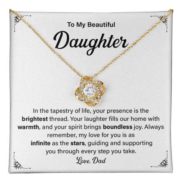 商品名:  To My Beautiful Daughter Necklace Gift From Dad, Birthday Gift, Father And Daughter Knot Necklace, Teen Daughter C...
