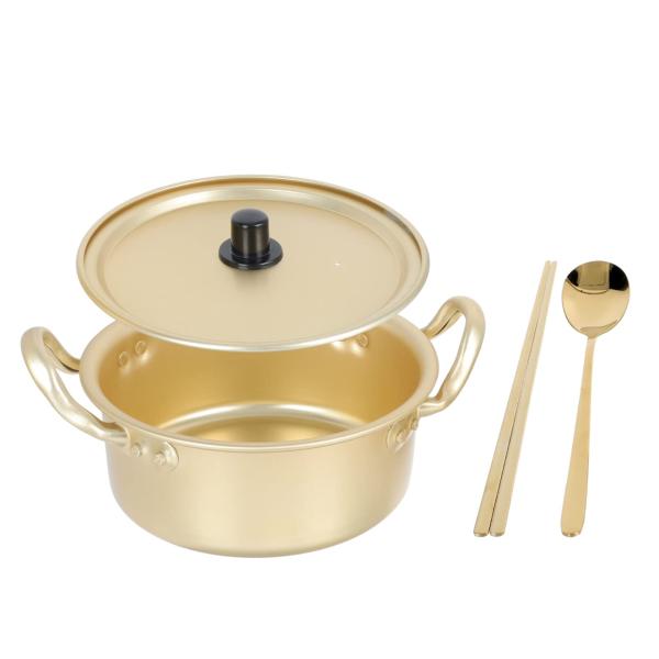 商品名:  HEMOTON 1 Set Korean Ramen Pot Korean Ramen Cooking Pot with Lid Double Soup Pot with Lid Aluminum Noodles Pot Gum...