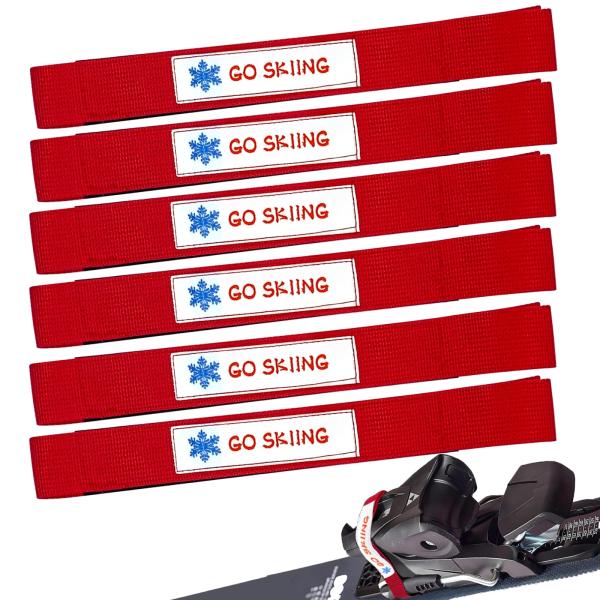 商品名: Vecacosic スキーブレーキリテーナーストラップ 18.95インチ 調節可能なナイロンバインディングブレーキリテーナーバンド 耐久性&amp;再利用可能 スノーボードブレーキリテーナー スキーワックスとチューニング用 設置が...