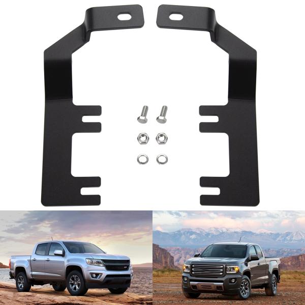 商品名: ディッチライトブラケット シボレーGMC用 - フードライトマウントブラケット 2015-2022 シボレー コロラド 2015-2021 GMC キャニオン 補助 オフロード LED ポッドライト 作業ライト ヒンジ 取り付け ...