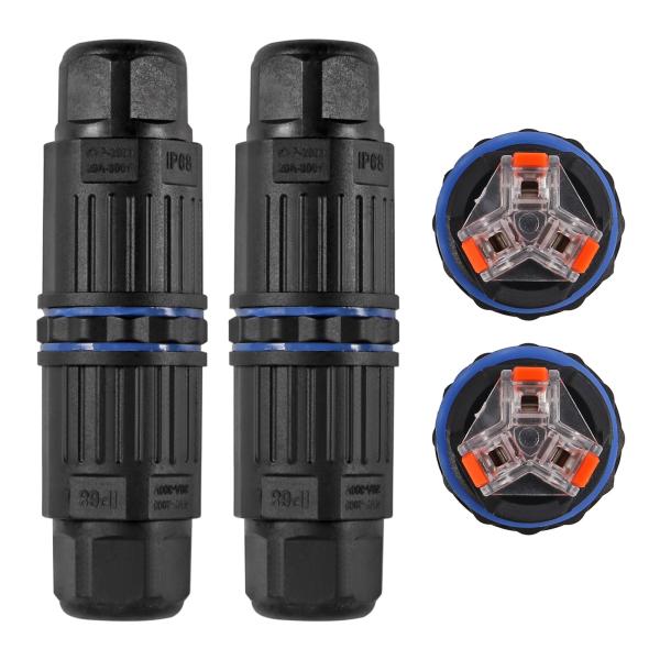 商品名:  QCCAN 2PCS Waterproof IP68 Junction Box Outdoor Electrical Cable Connector for 3.5-10mm Wire Range(AC 250V, 16A), ...