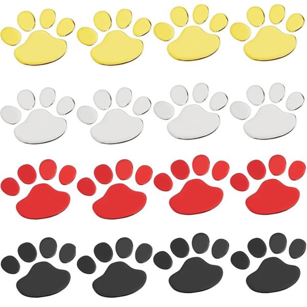 商品名:  SUPERFINDINGS 8 Sheets 4 Colors 3D Dog Paw Footprint Sticker Paw Print Car Sticker PVC Self Adhesive Car Decal Wat...