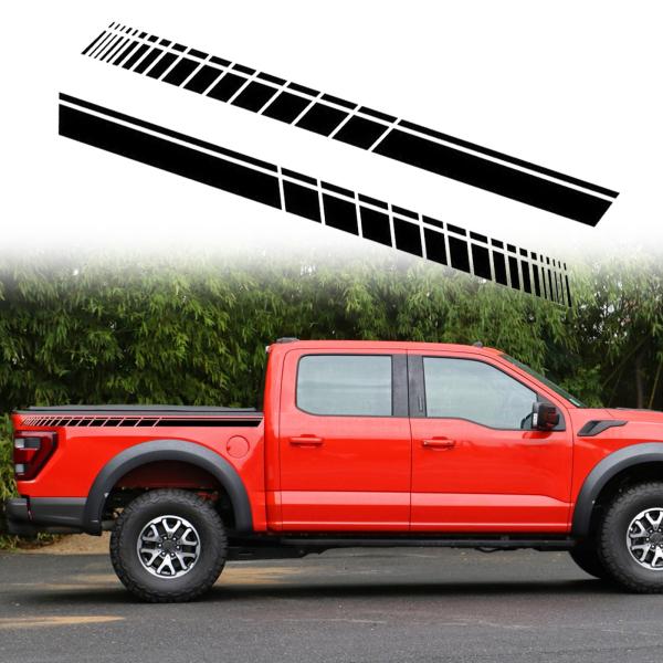 商品名:  RUIANTE Sports Racing Stripe Stickers Car Body Door Side Stripe Graphic Vinyl Decals for Rear Cars Truck Off-Road ...