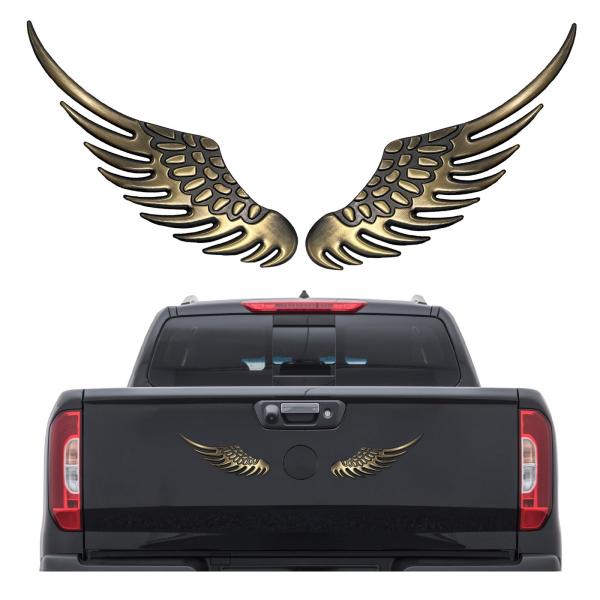 商品名:  Dickno 2PCS Angel Wings Car Stickers, 3D Alloy Metal Angel Hawk Eagle Wings Emblem Badge Decal, Anti-Collision Aut...