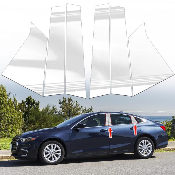 商品名:  AMSPRAC Car Door Pillar Posts Trim,Door Window Outer Pillar Post Panel Covers fit for Chevrolet Malibu 2016-2021,D...