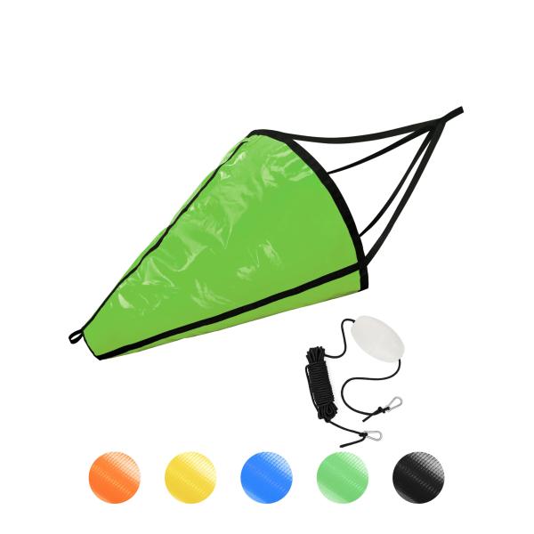 商品名:  BLUEWING 53" Drift Sock Sea Anchors with Buoy Ball Float Leash 840D Nylon Parachute Drift Anchor Fishing Drogue fo...